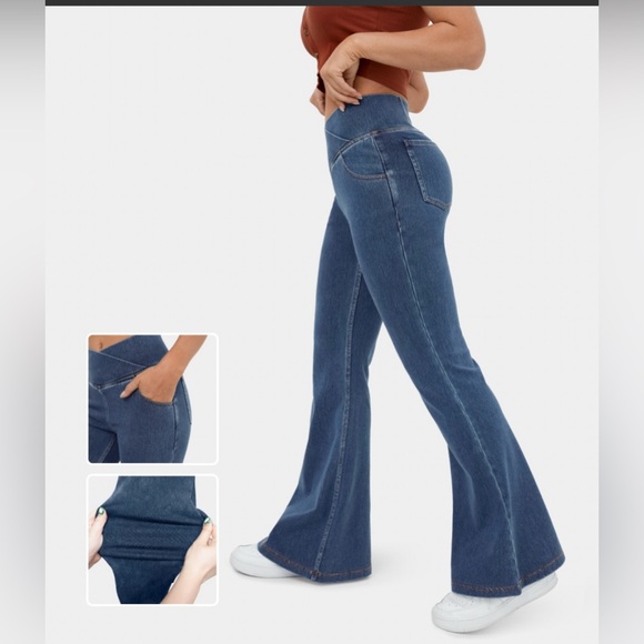 HALARA | Jeans | Halara Halaramagic High Waisted Crossover Pocket ...